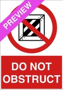 Do Not Obstruct Red Sign Free Download | Hourly Workforce Tracking