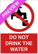 Do Not Drink The Water Red Sign Free Download | Hourly Workforce Tracking
