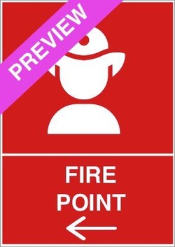 Fire Point Left Red Sign Free Download | Hourly Workforce Tracking