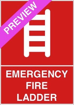 Emergency Fire Ladder Red Sign Free Download | Hourly Workforce Tracking