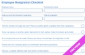 Employee Resignation Checklist Template Free Download | Hourly ...