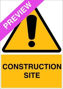 Construction Site Yellow Sign Free Download | Hourly Workforce Tracking