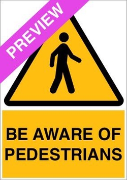 Beware Of Pedestrians Yellow Sign Free Download | Hourly Workforce Tracking