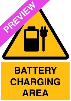 Battery Charging Area Yellow Sign Free Download | Hourly Workforce Tracking