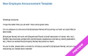 New Employee Announcement Email Template | Hourly Workforce Tracking