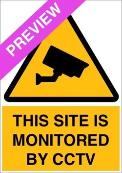 This Site Is Monitored By CCTV Yellow Sign Free Download | Hourly ...