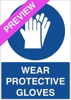 Wear Protective Gloves Blue Sign Free Download | Hourly Workforce Tracking