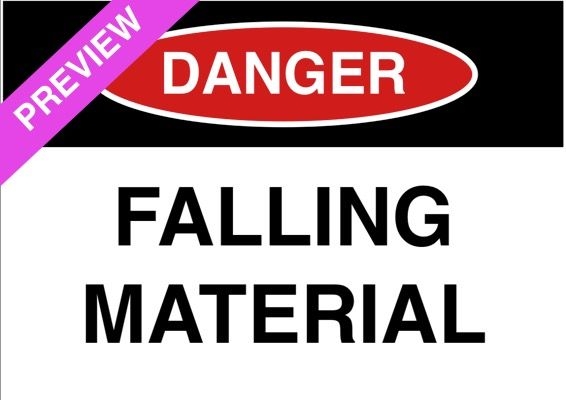 Falling Material Sign | Downloadable File | Hourly Workforce Tracking