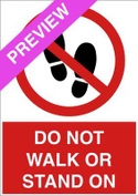 Do Not Walk Or Stand Red Sign Free Download | Hourly Workforce Tracking